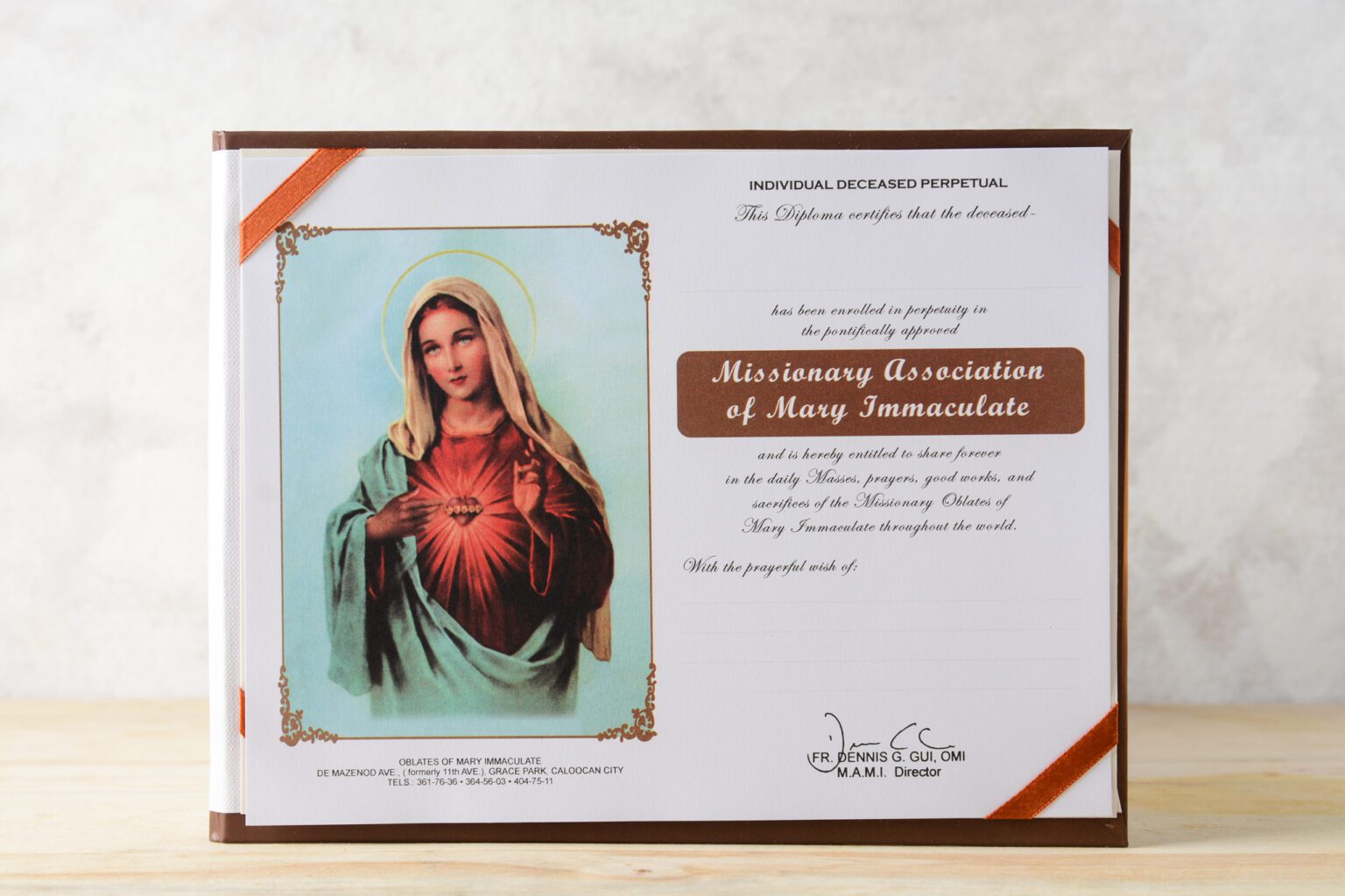 | Oblates of Mary Immaculate Perpetual Card 2